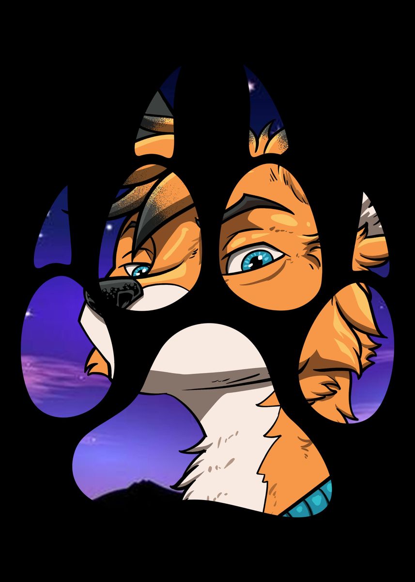 'Furry Fandom Paw' Poster, picture, metal print, paint by CrazySquirrel ...