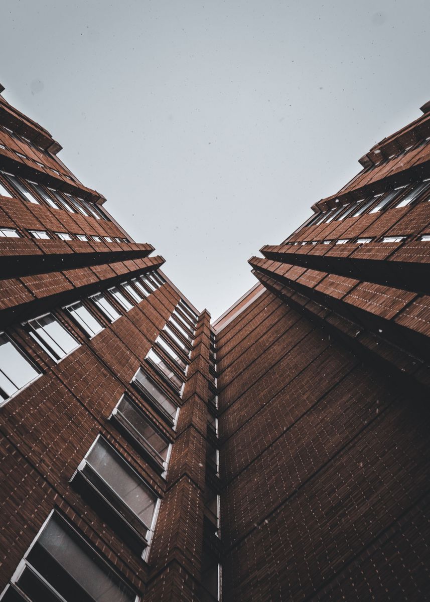 'Looking up in the city' Poster, picture, metal print, paint by ...