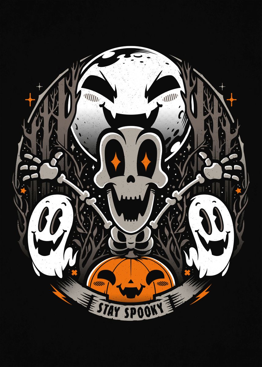 'Stay Spooky' Poster, picture, metal print, paint by StudioM6 Designs ...