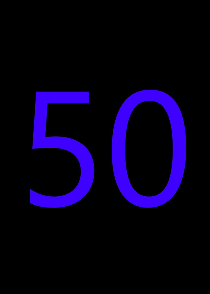 'fifty' Poster, picture, metal print, paint by Mod Yof | Displate