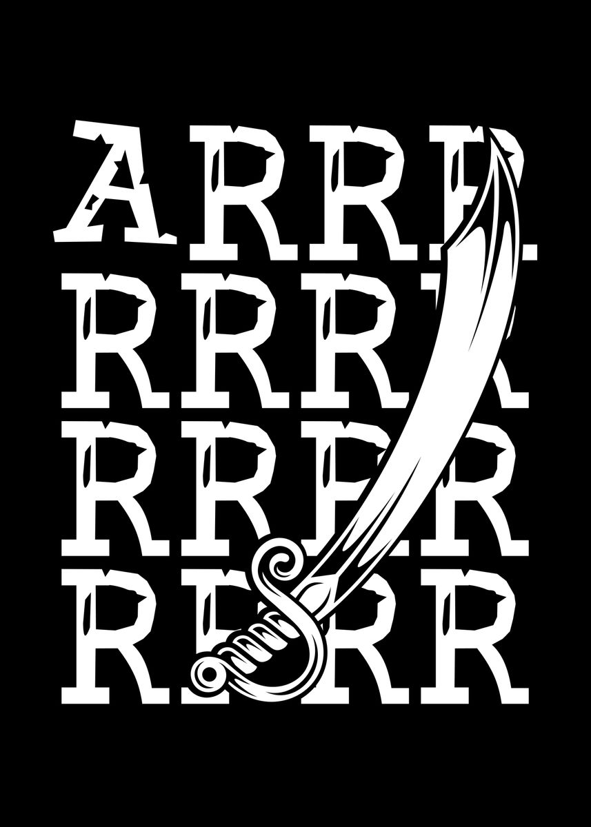 'Arrrr pirates sword' Poster by BeMi | Displate