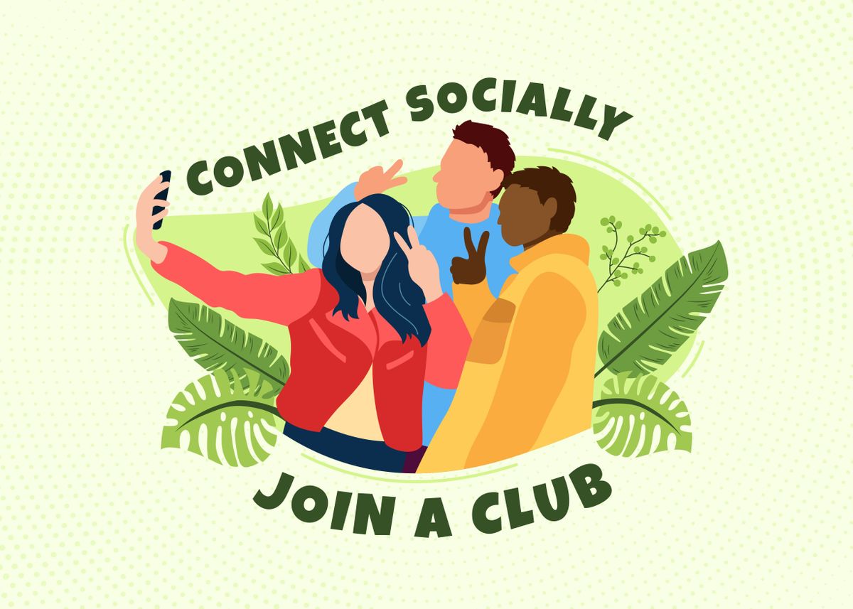 'Connect Socially' Poster by Foxtails Design | Displate