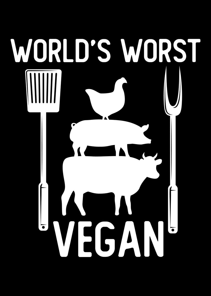 'Meat Joke Sarcastic BBQ' Poster, picture, metal print, paint by ...