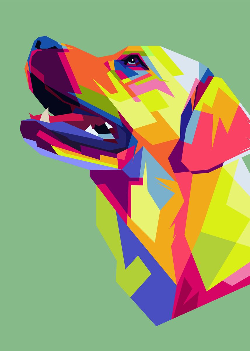 'Cute Dog Wpap' Poster, picture, metal print, paint by Michael I. Organ ...