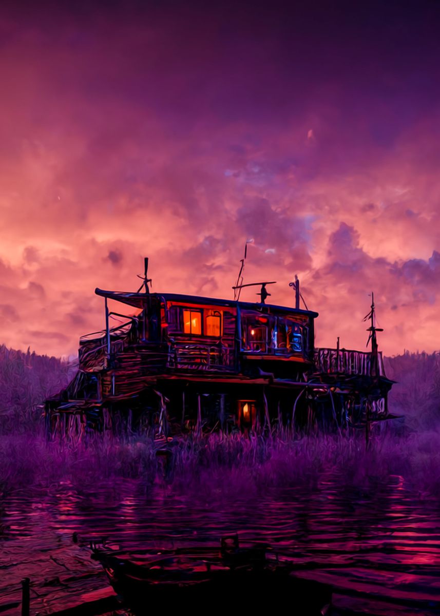 'cyberpunk house' Poster, picture, metal print, paint by Juan manuel ...