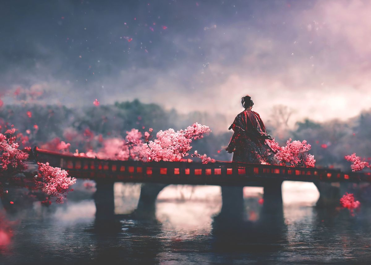 'Japanese temple' Poster by Nabila Art | Displate