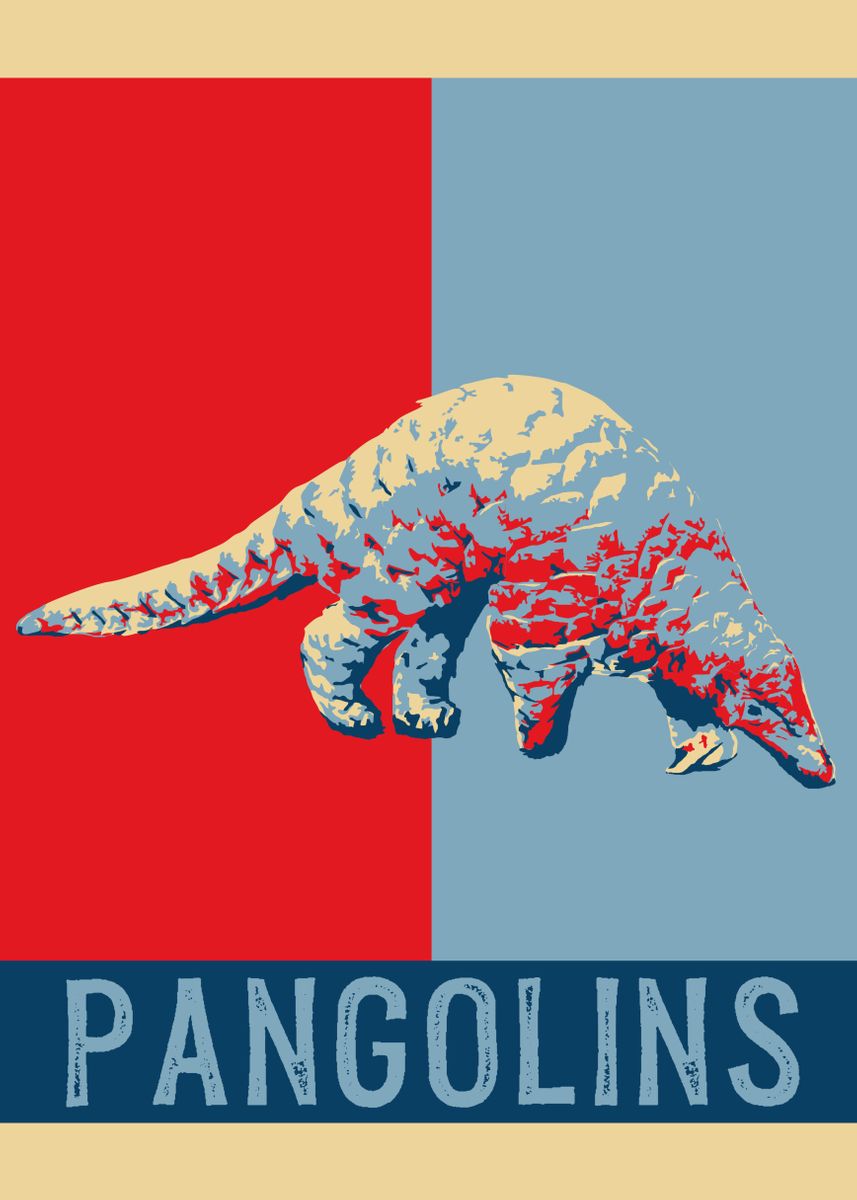 'Vintage Pangolin Gift Men ' Poster by PangolinArts | Displate