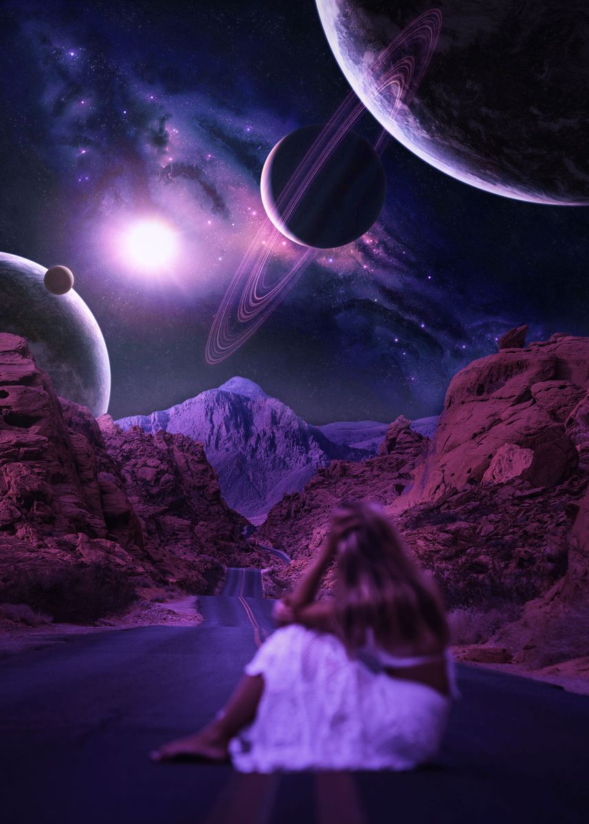 'Space view' Poster, picture, metal print, paint by Ritvik Takkar ...