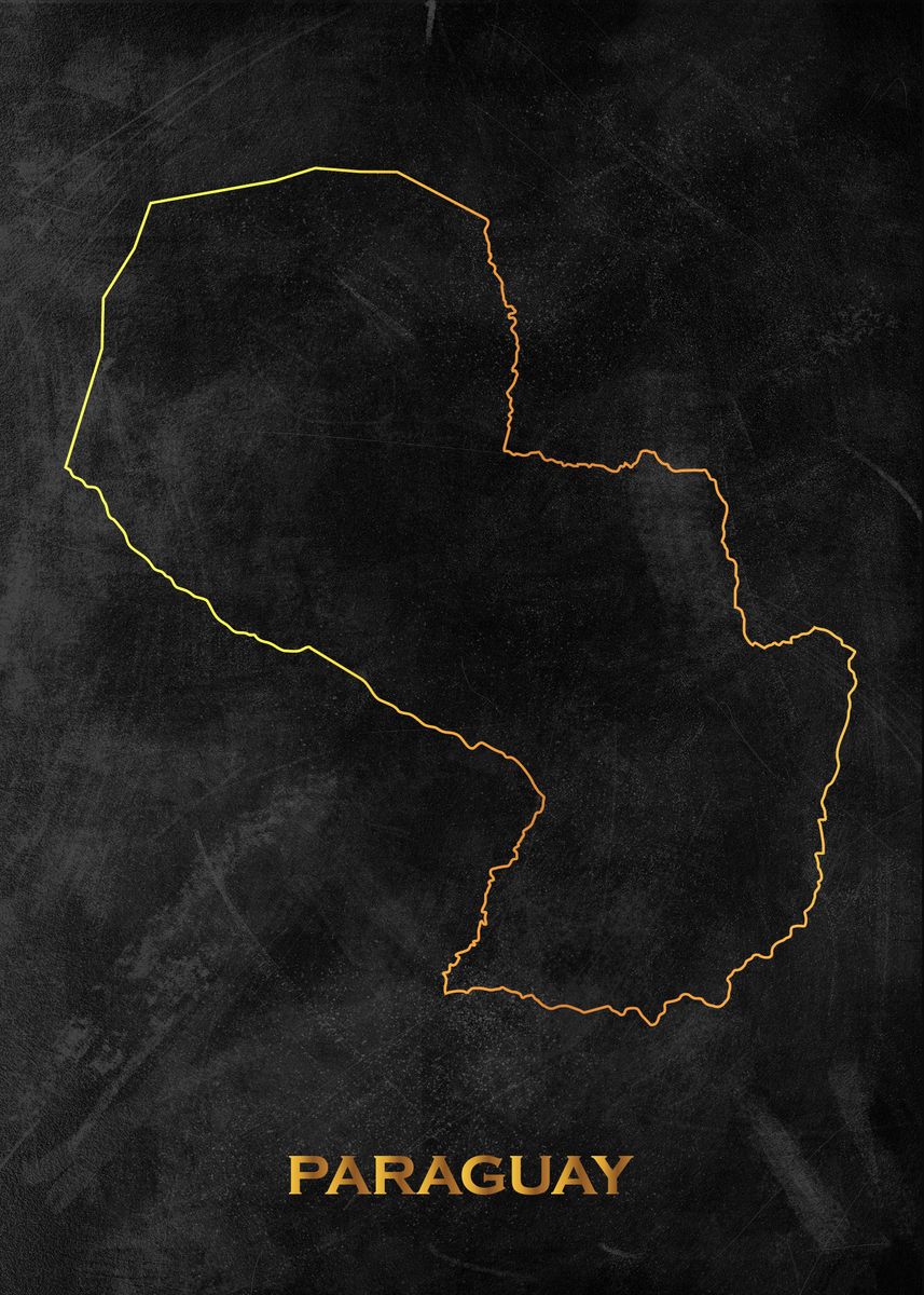 'Paraguay' Poster by Black Iris | Displate