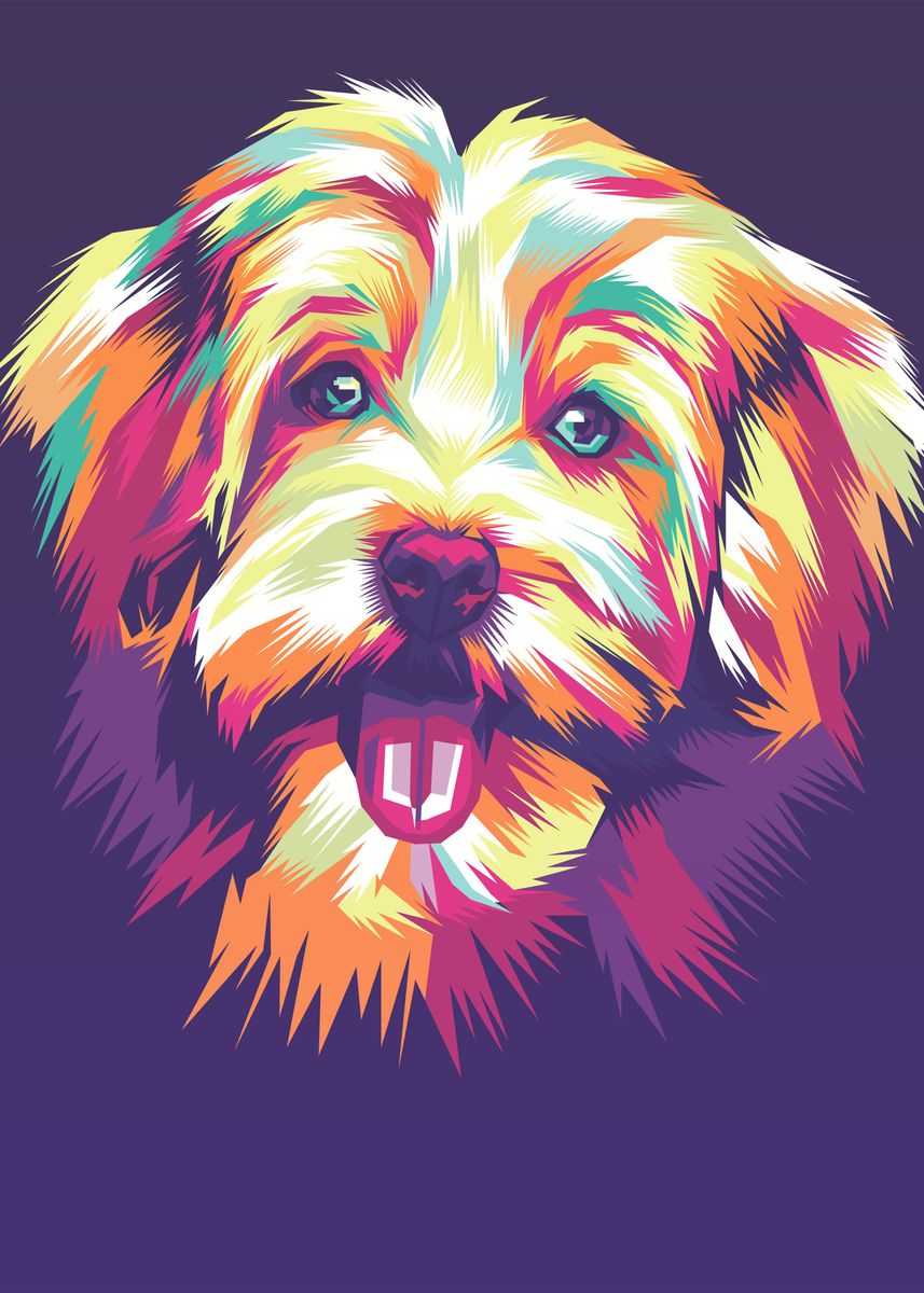 'Cute Dog Wpap' Poster, picture, metal print, paint by Michael I. Organ ...