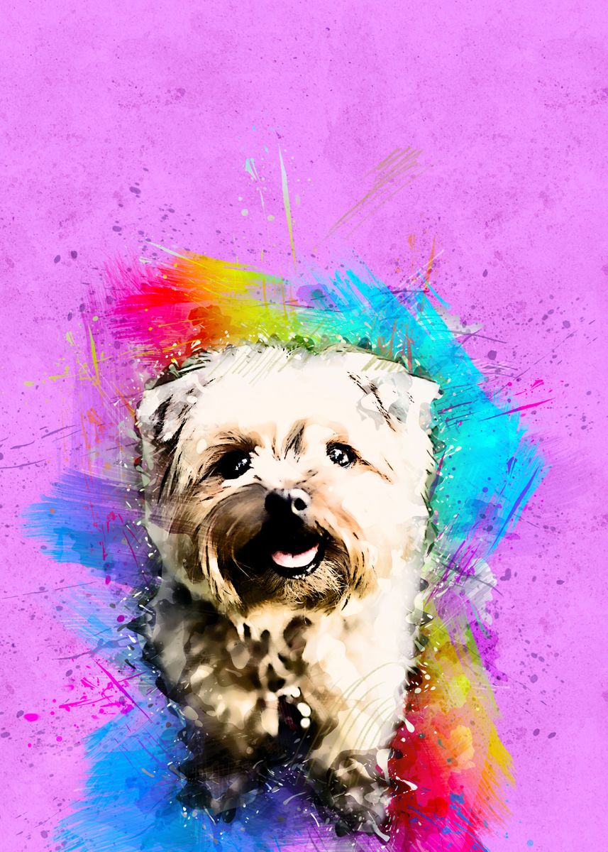 'Dog 124' Poster, picture, metal print, paint by TaTu Art | Displate