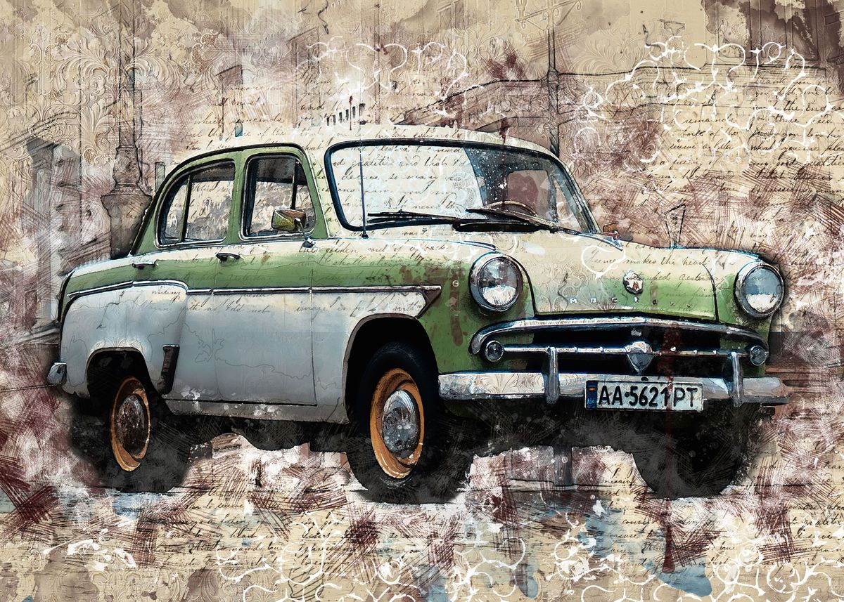 'Vintage Cars 46' Poster by Michael Landsberger | Displate