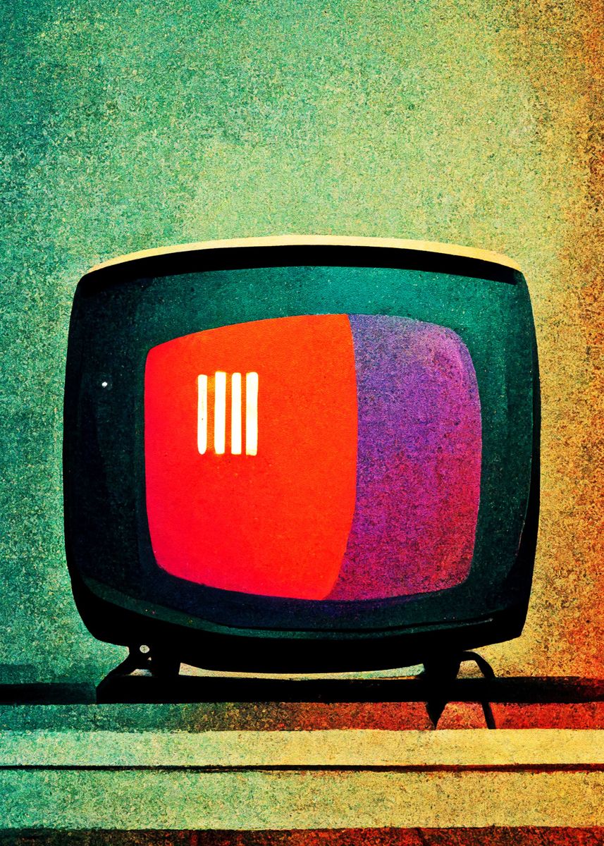 'Old Tv' Poster, picture, metal print, paint by Fachrul Abqary | Displate