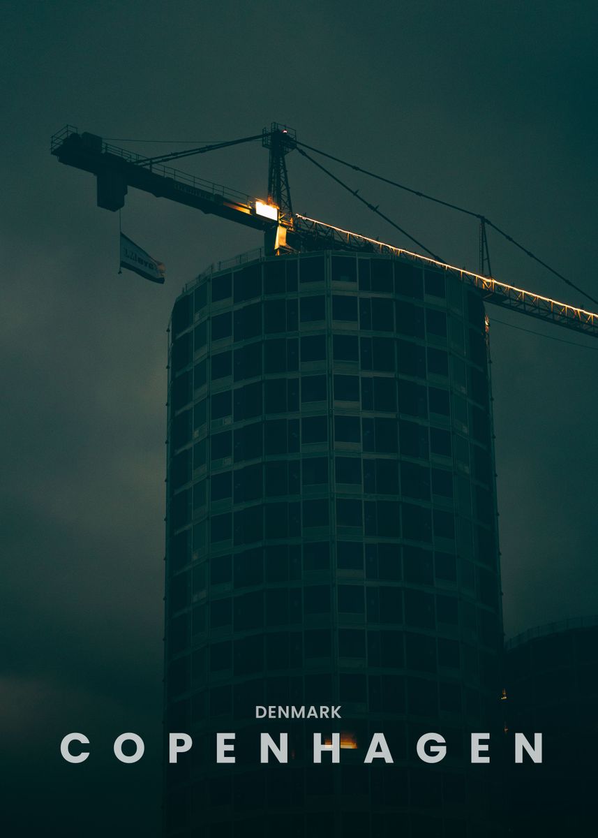 'Copenhagen in Works' Poster, picture, metal print, paint by Adam Bodor ...