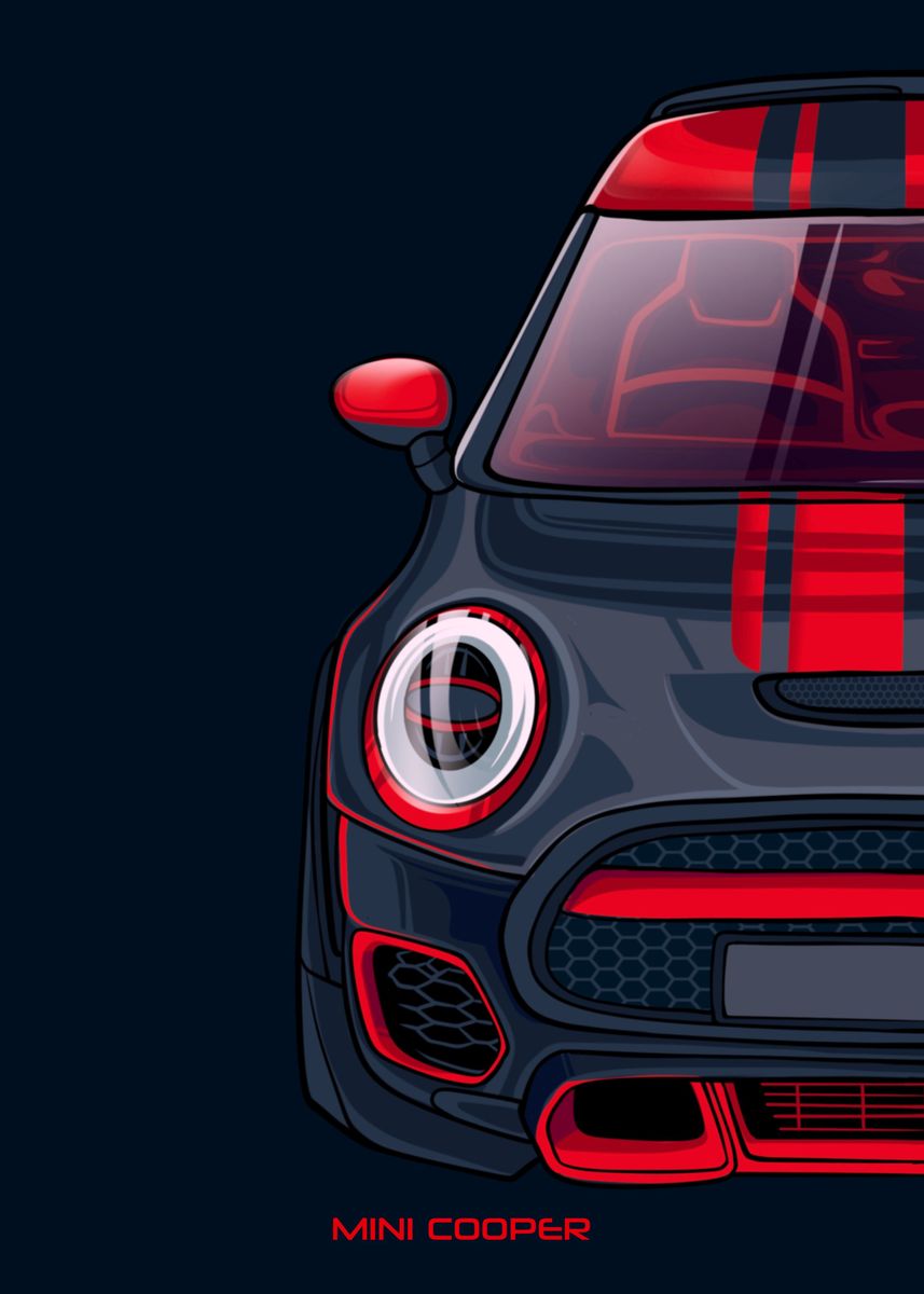 'mini cooper car sport' Poster by sinnois | Displate