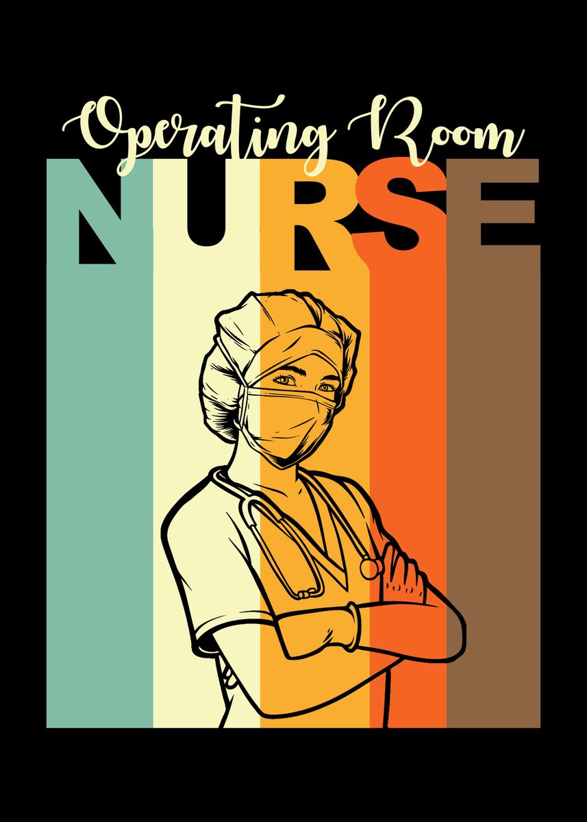 'OR Nurse Operating Room' Poster, picture, metal print, paint by ...