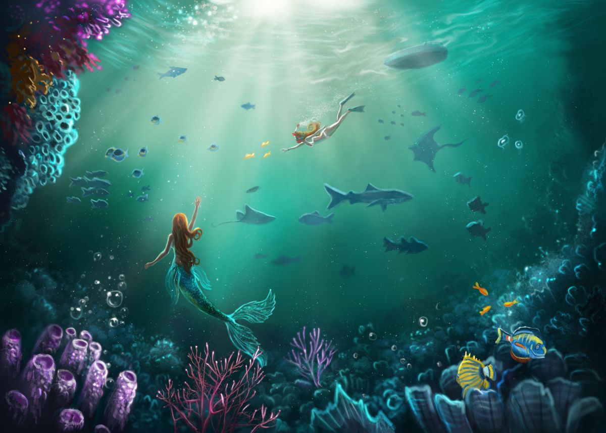 'Enchanted Bay' Poster by Anastasia Evgrafova | Displate
