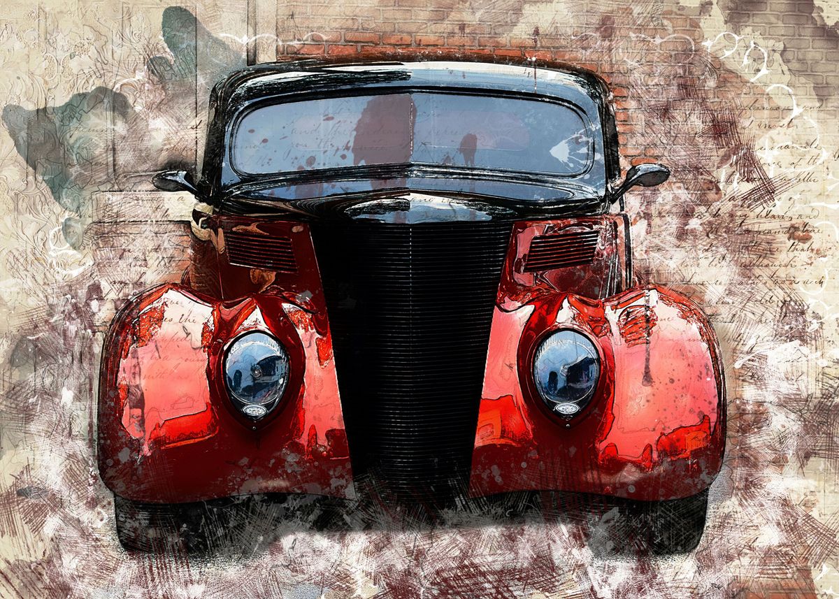 'Vintage Cars 53' Poster by Michael Landsberger | Displate