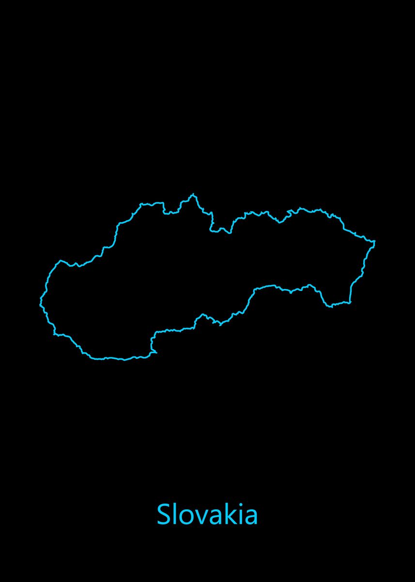 'Slovakia ' Poster, picture, metal print, paint by Fast Elevator | Displate