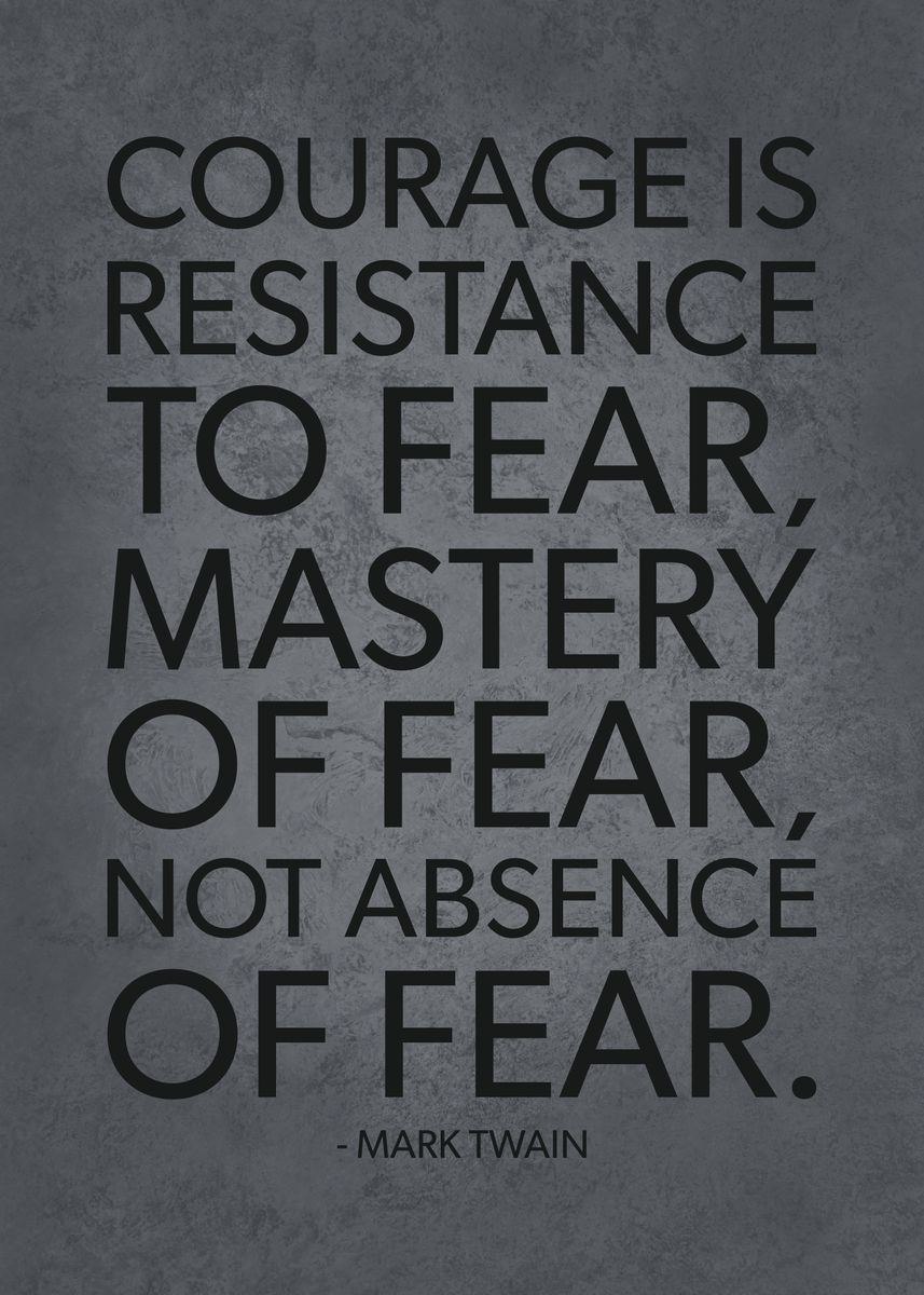 'Courage vs Fear' Poster, picture, metal print, paint by CHAN | Displate