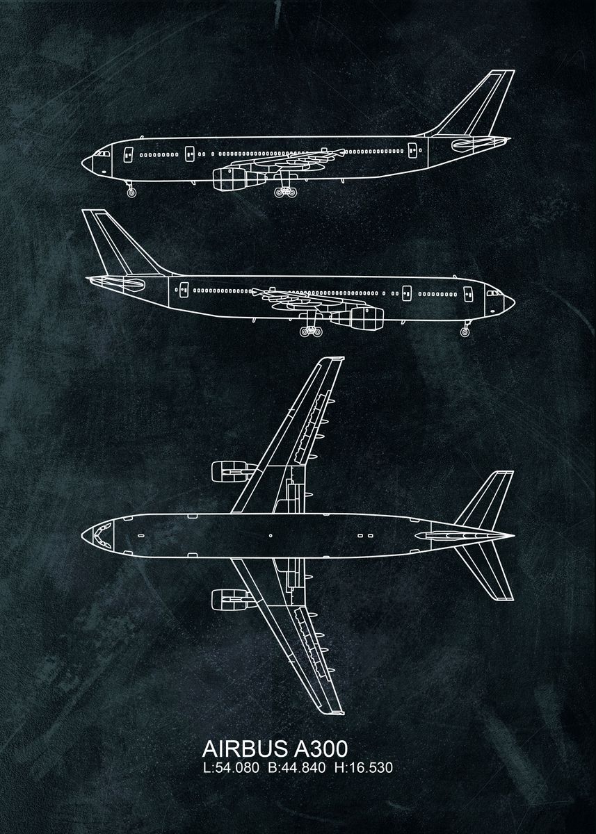 'AIRBUS A300' Poster by Audai | Displate