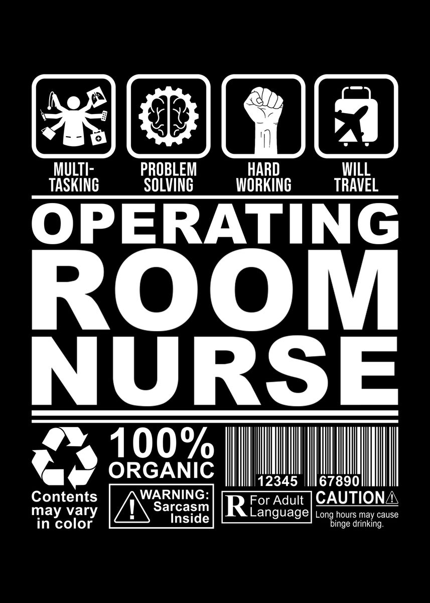 'OR Nurse Operating Room' Poster by schmugo | Displate