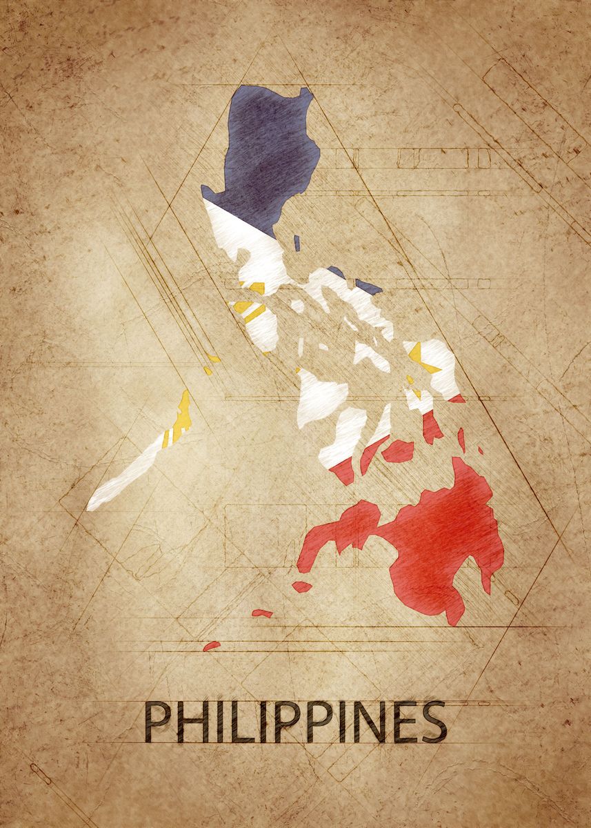 'Philippines' Poster, picture, metal print, paint by Luvy | Displate
