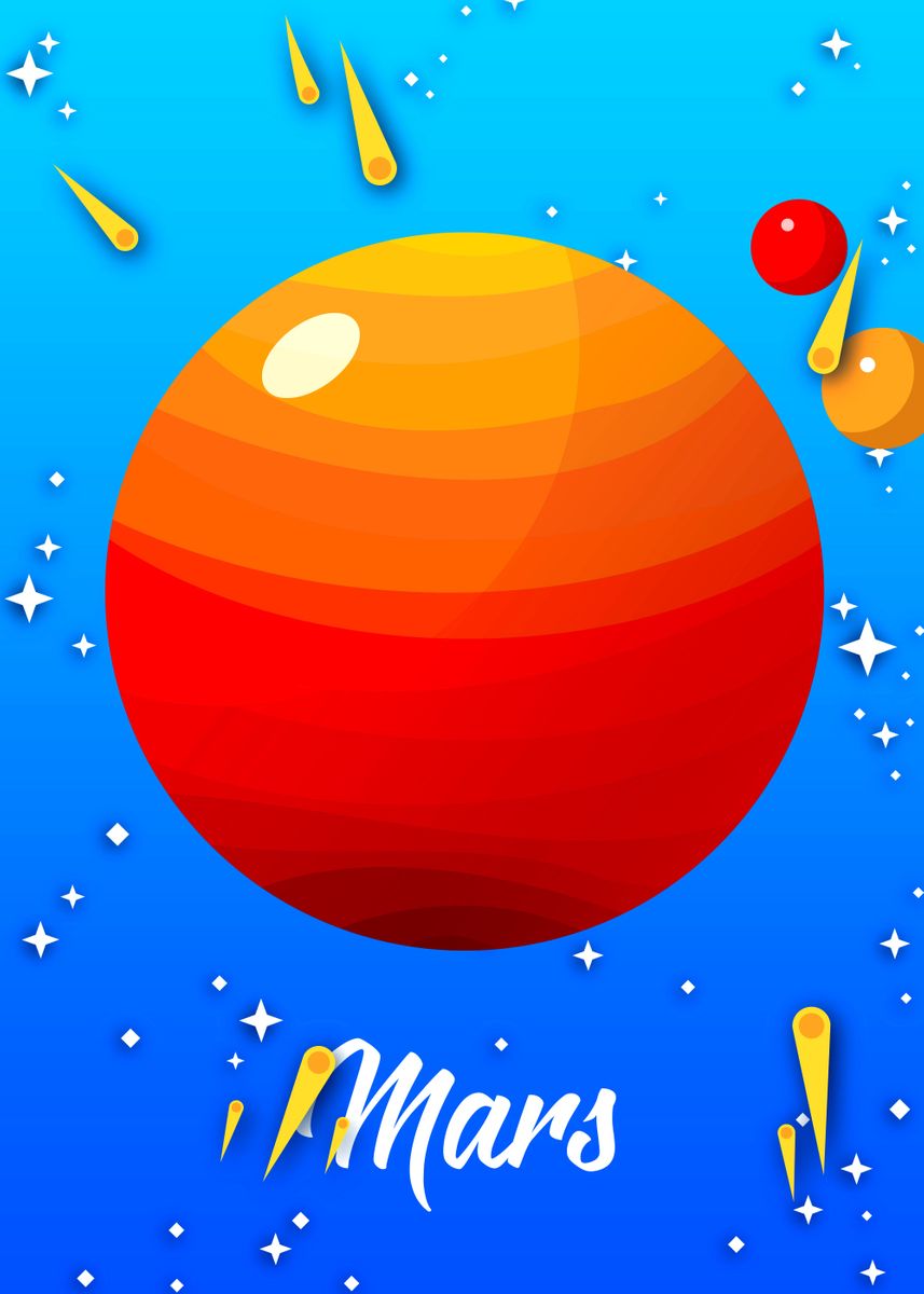 'Mars' Poster, picture, metal print, paint by TAN TIEN | Displate