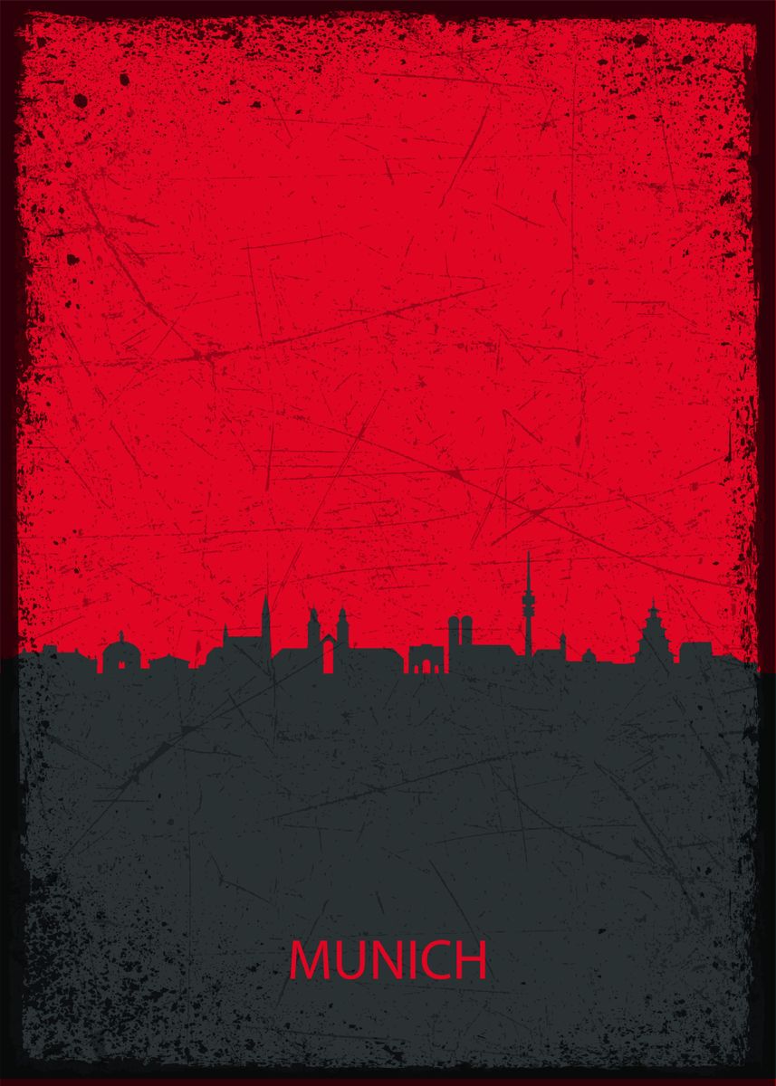 'Munich cityscape' Poster, picture, metal print, paint by Artistic Aura ...