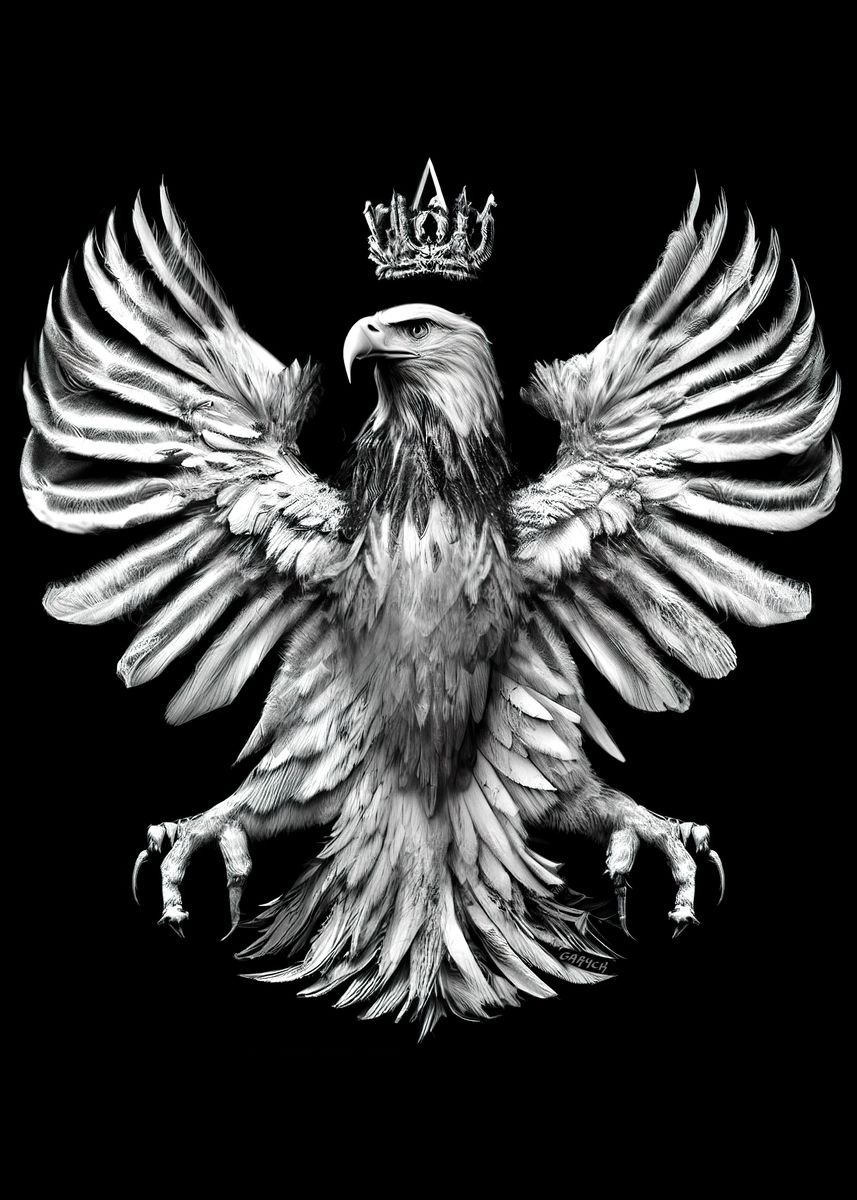 'White Eagle Heraldry' Poster, picture, metal print, paint by Garyck ...