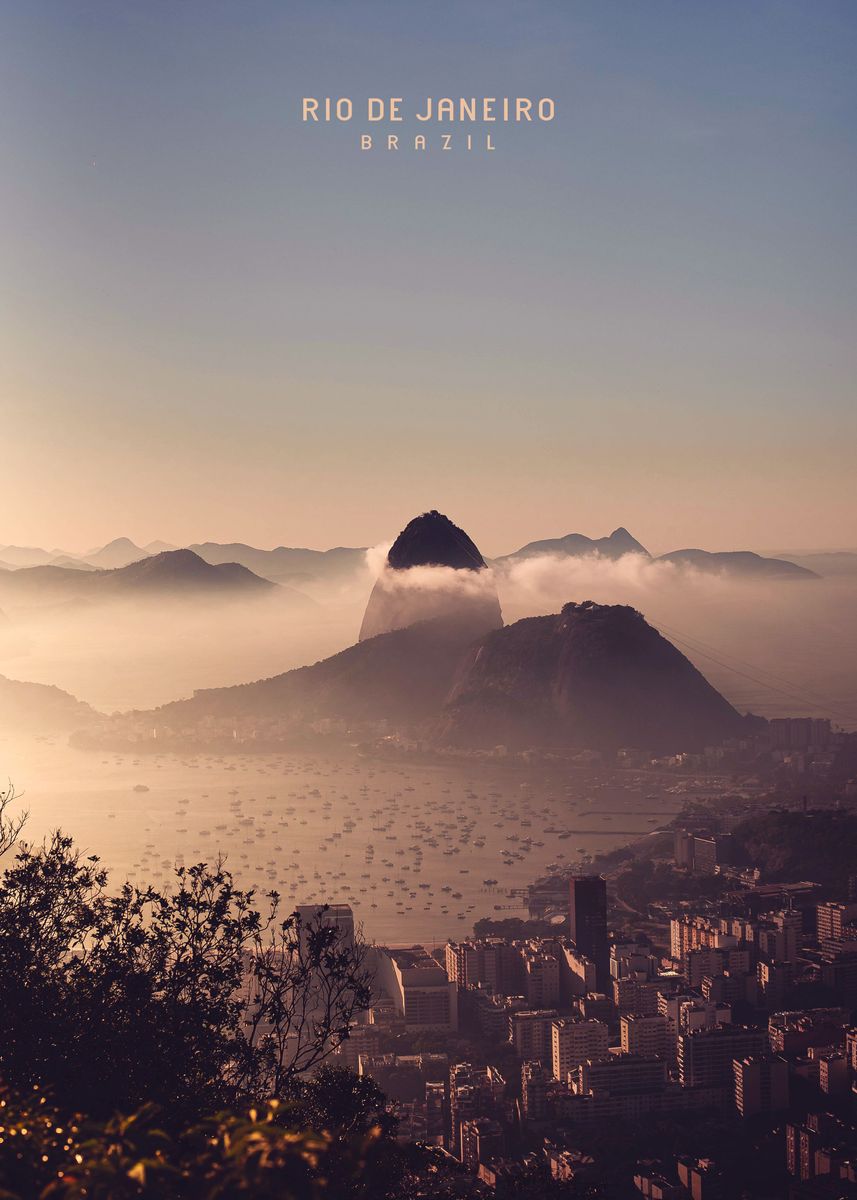 'Rio de Janeiro ' Poster, picture, metal print, paint by Travel Addict ...