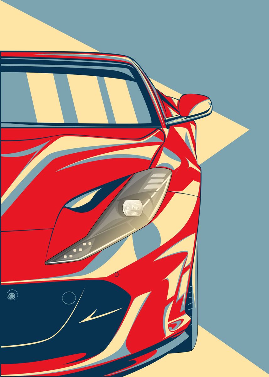 'SUPER CAR HOPE STYLE' Poster by Asran Vektor | Displate