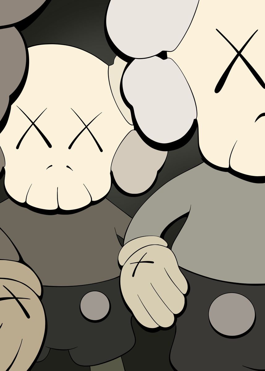 'Kaws' Poster, picture, metal print, paint by Biopic Studio | Displate