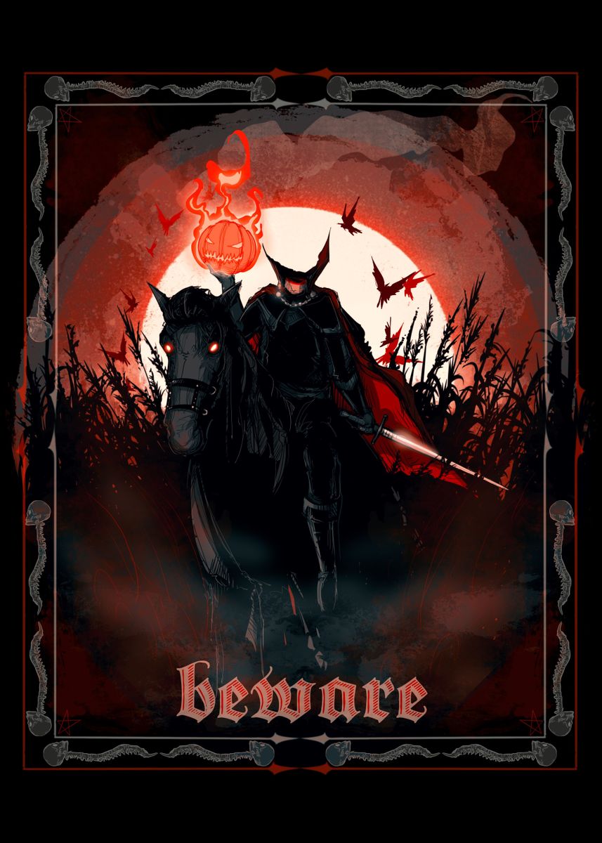 'Beware' Poster, picture, metal print, paint by LVB Art | Displate