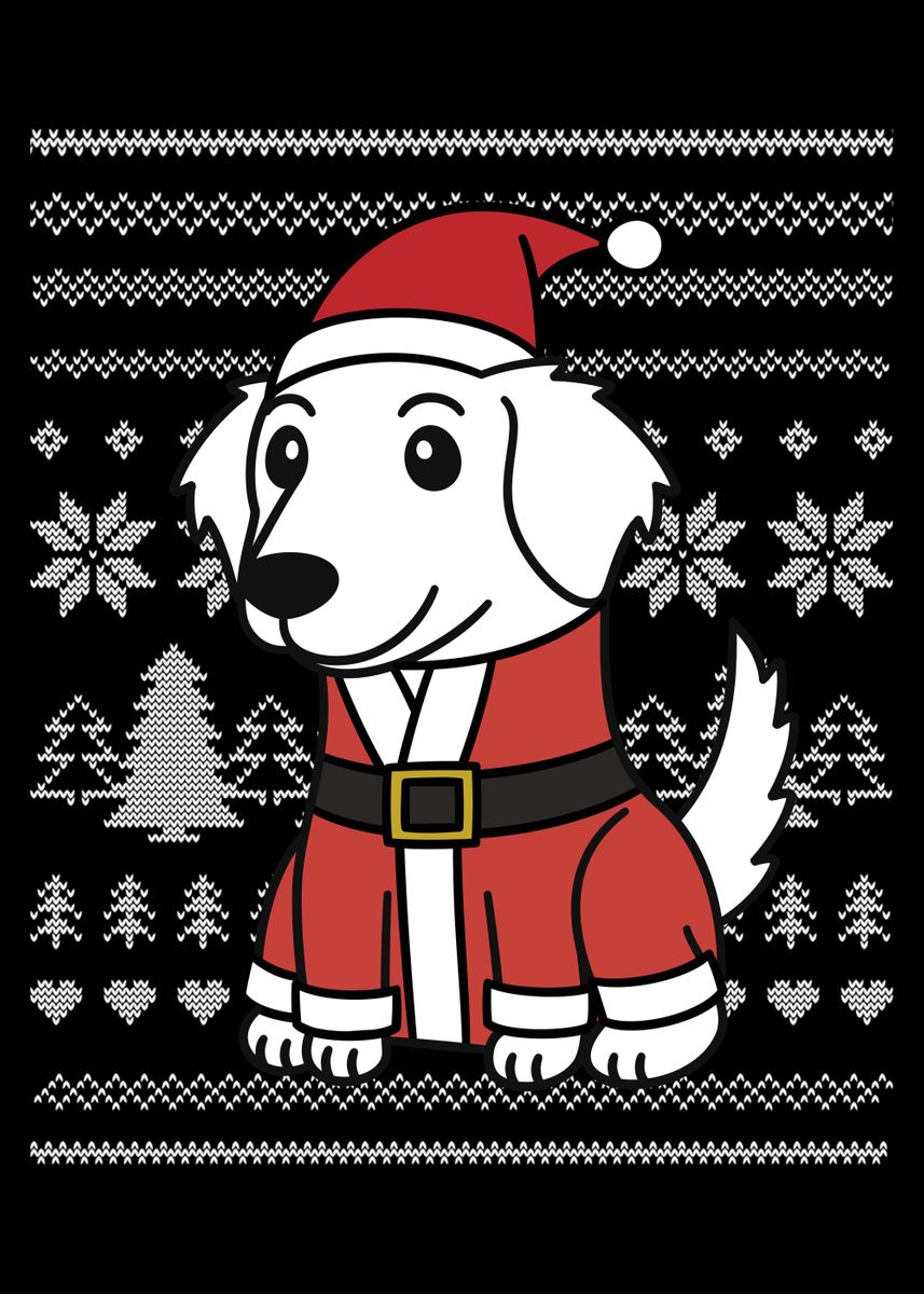 'Great Pyrenees Christmas' Poster by PetPrints | Displate