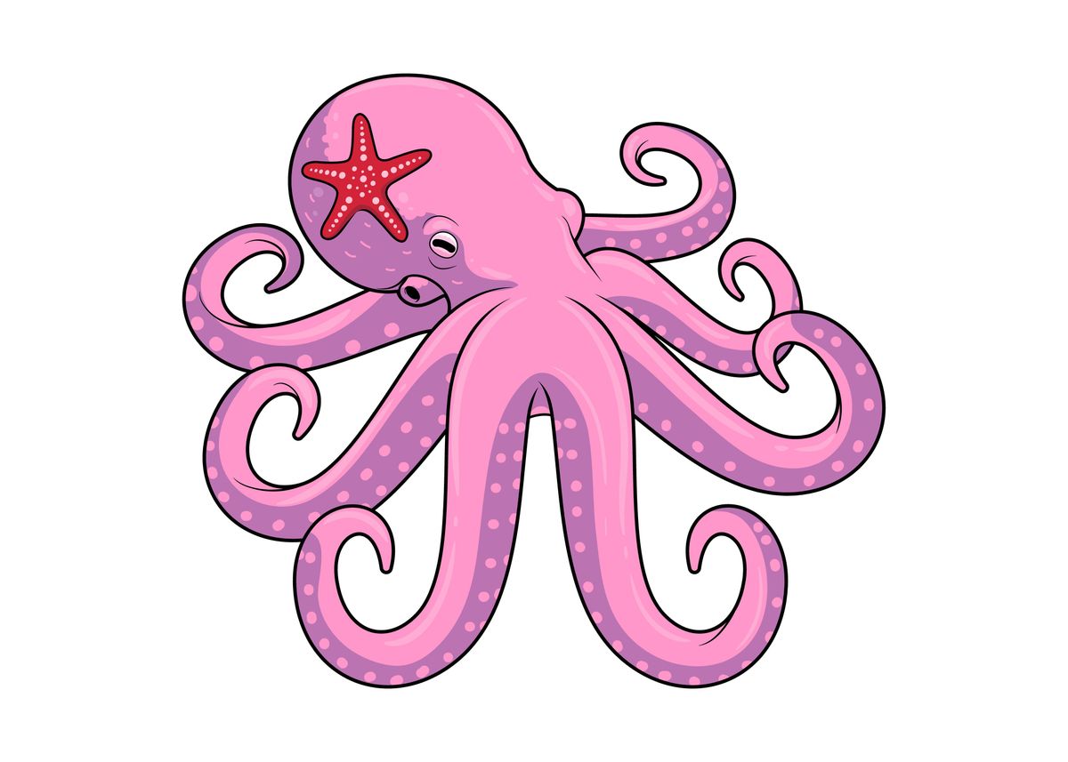 'Octopus Starfish' Poster by Markus Schnabel | Displate