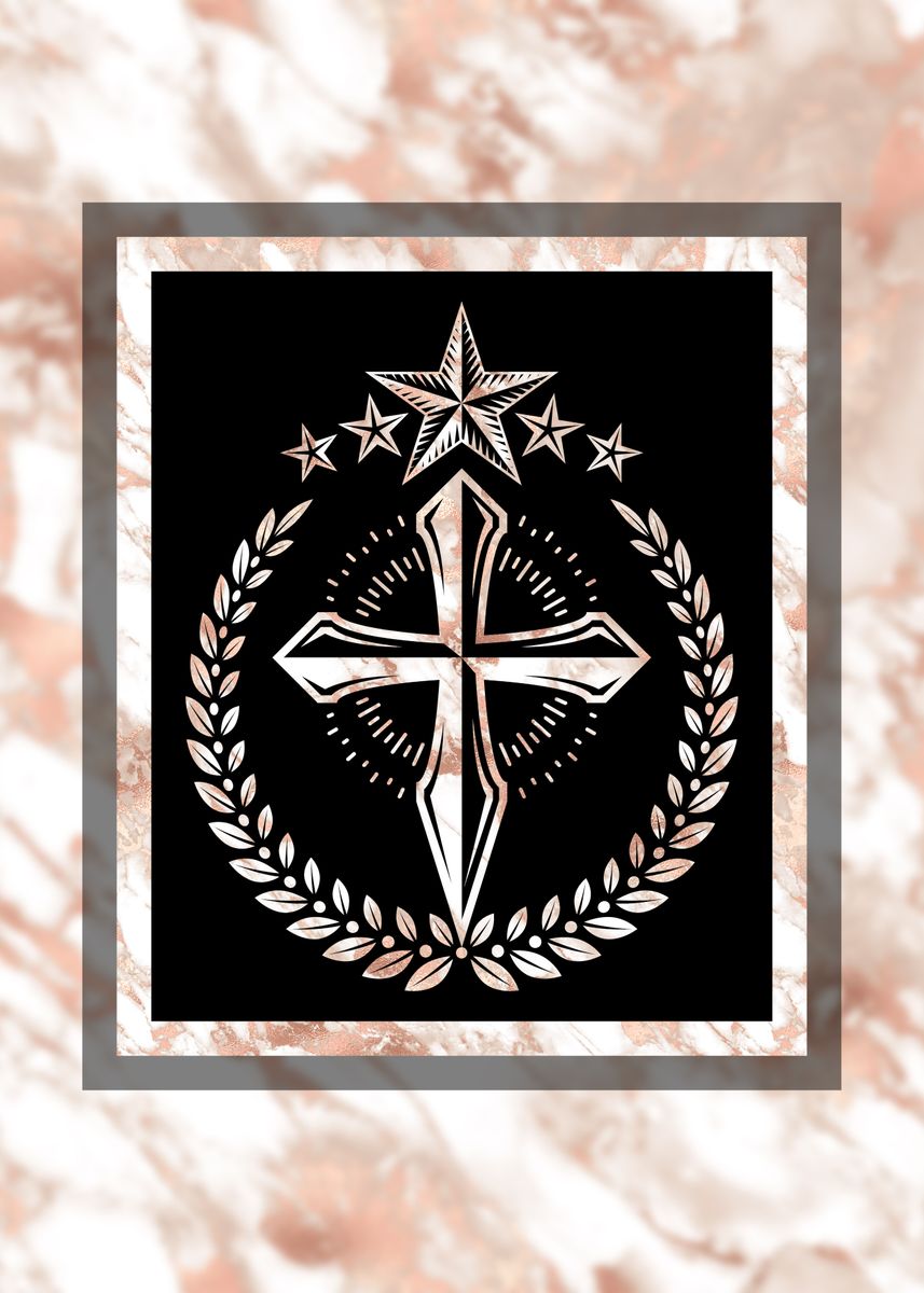 'Christian Cross vs9' Poster, picture, metal print, paint by Sycaid ...