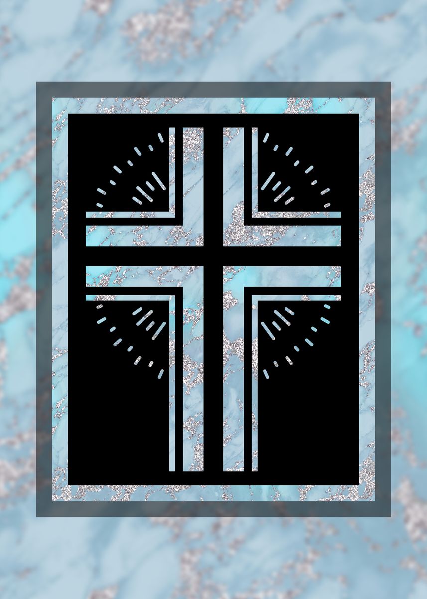 'Christian Cross vs4' Poster, picture, metal print, paint by Breann ...