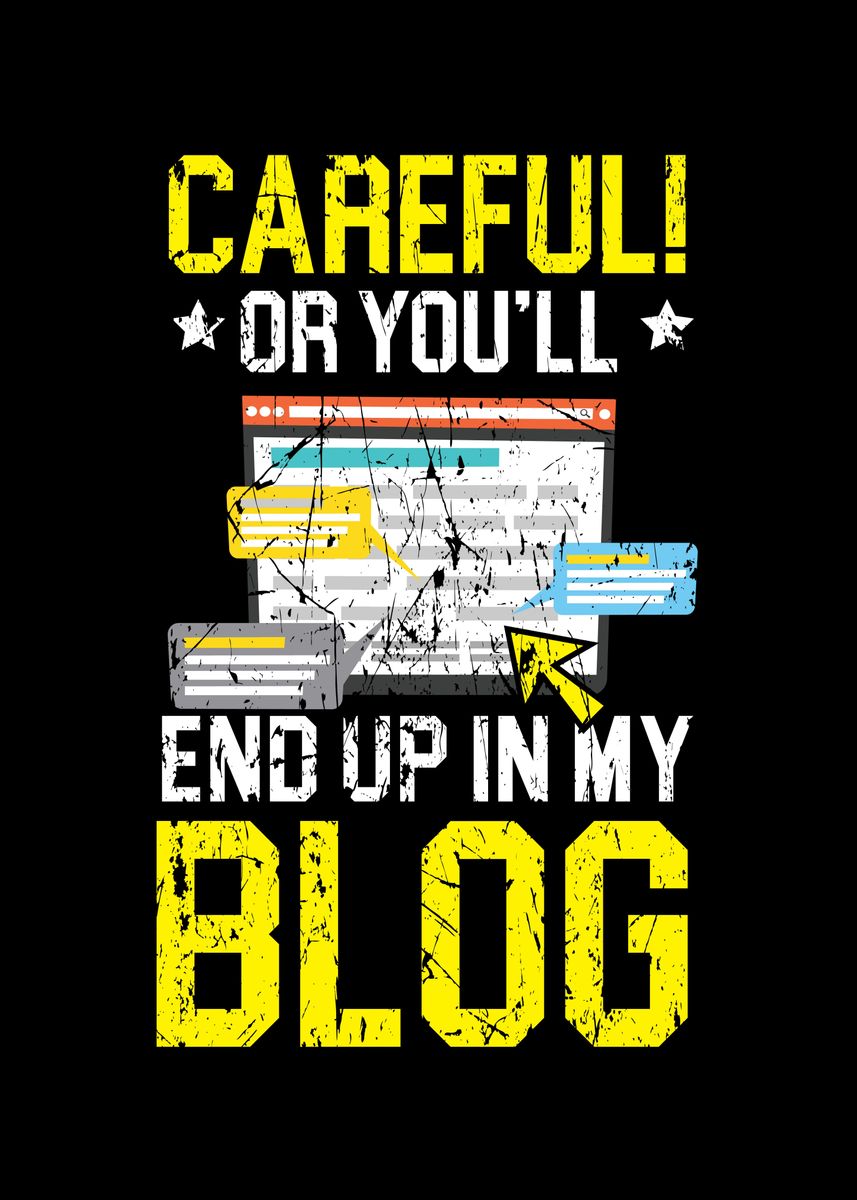 'Blogger' Poster, picture, metal print, paint by NAO | Displate