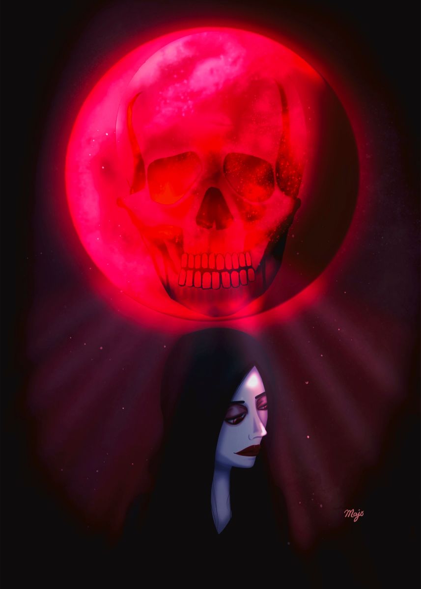 'Red Moon' Poster by Majo Art | Displate