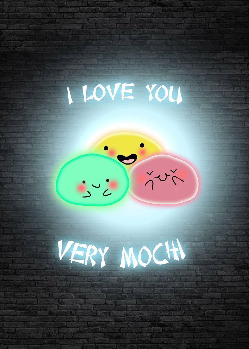 'MOCHI' Poster, picture, metal print, paint by TroisiemeOeil | Displate