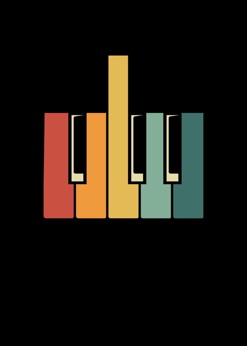 'Piano keys colorful' Poster, picture, metal print, paint by BeMi ...