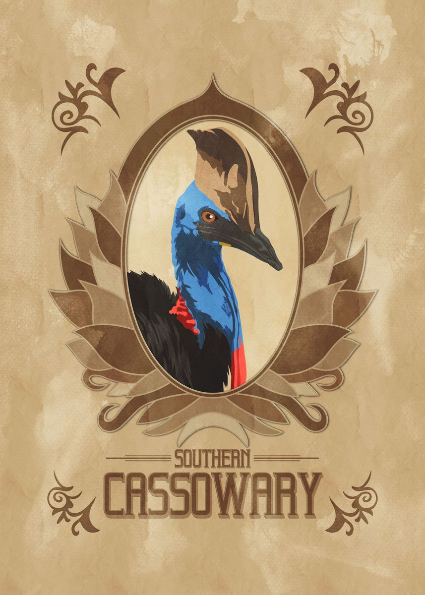 'Southern cassowary' Poster by Captain Chromatic | Displate