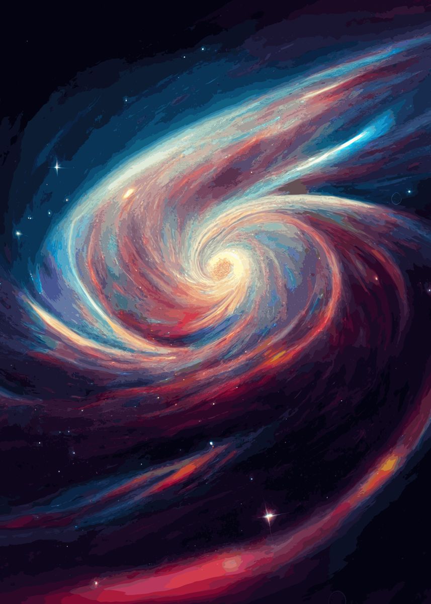 'Galaxy Pop Art Painting' Poster, picture, metal print, paint by ...