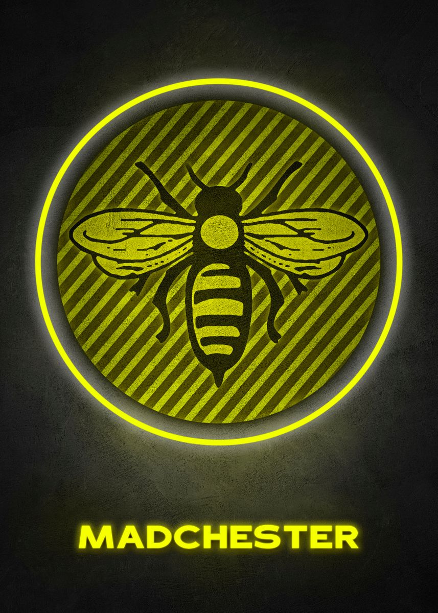 'MADCHESTER' Poster, picture, metal print, paint by KIMIDIGI | Displate