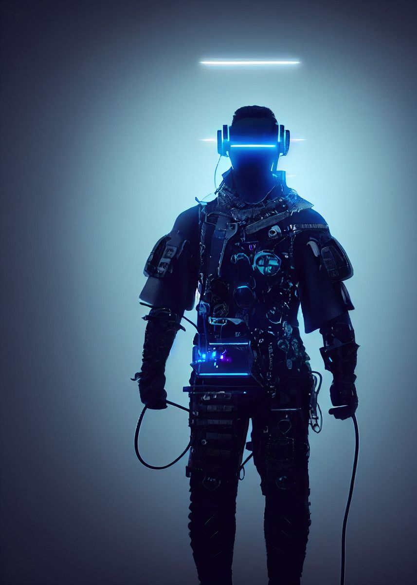 'Plugged in and wired up' Poster, picture, metal print, paint by ...