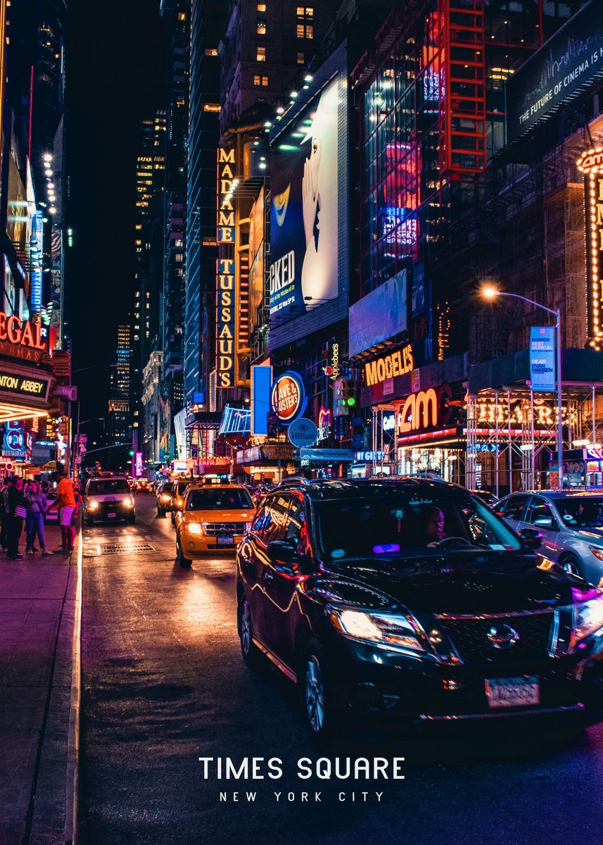 'Times Square ' Poster, picture, metal print, paint by Famous City ...