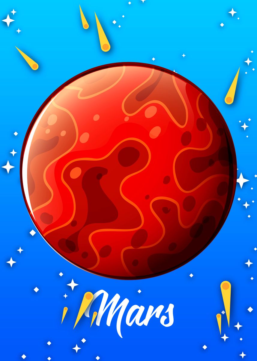 'Mars' Poster, picture, metal print, paint by TAN TIEN | Displate