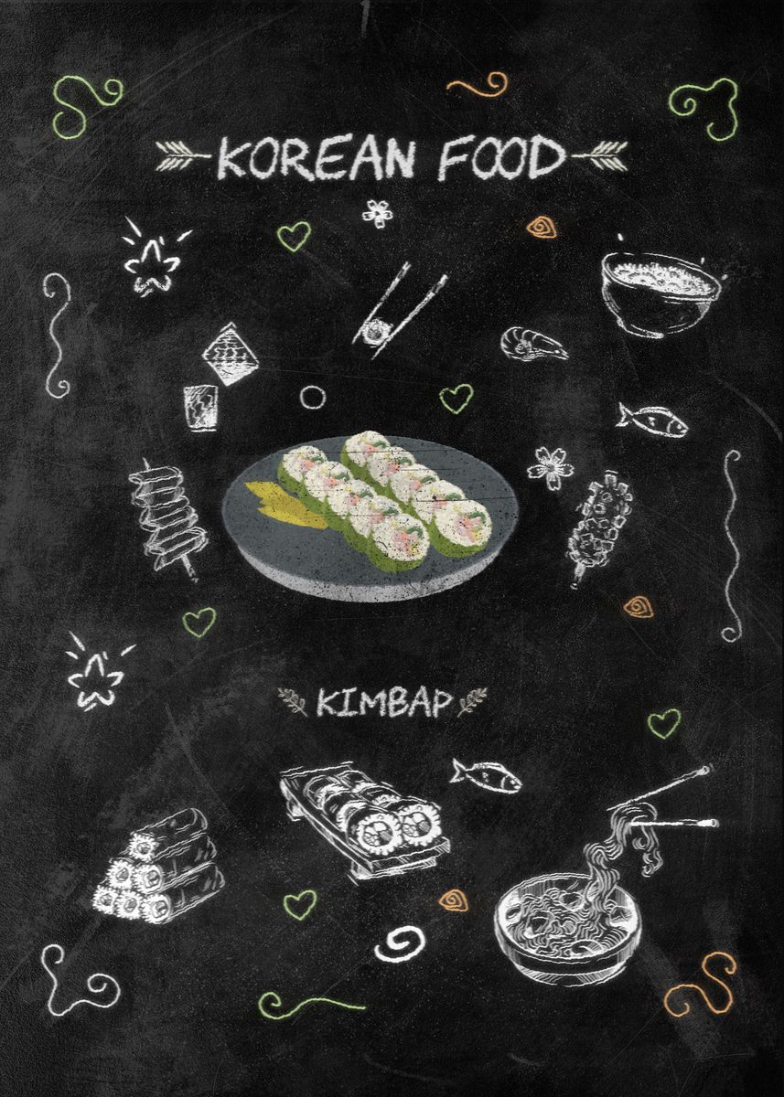 'Kimbap' Poster, picture, metal print, paint by Audai | Displate