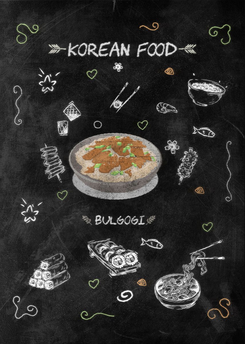 'Bulgogi' Poster, picture, metal print, paint by Audai | Displate